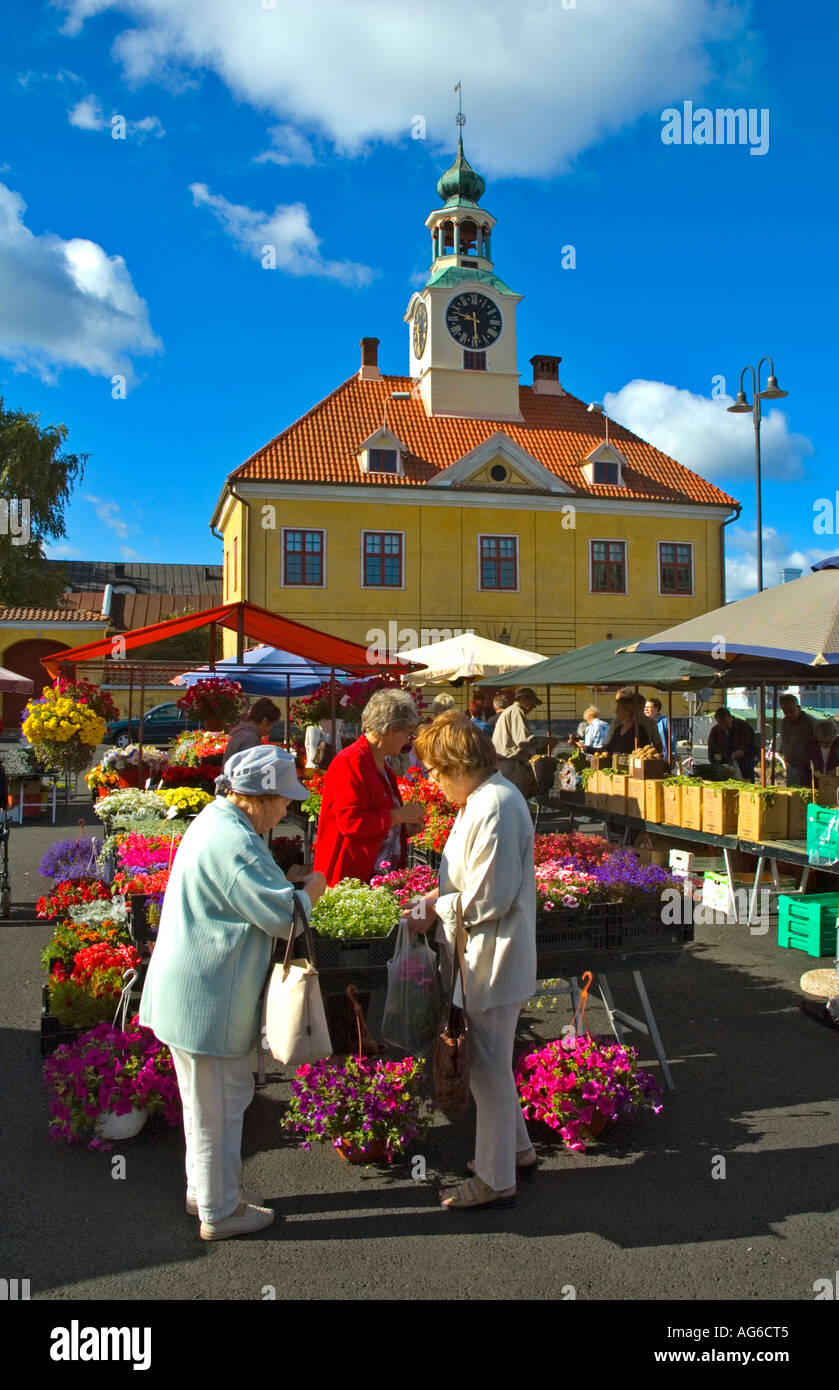 Market square of Rauma Finland Europe Stock Photo - Alamy