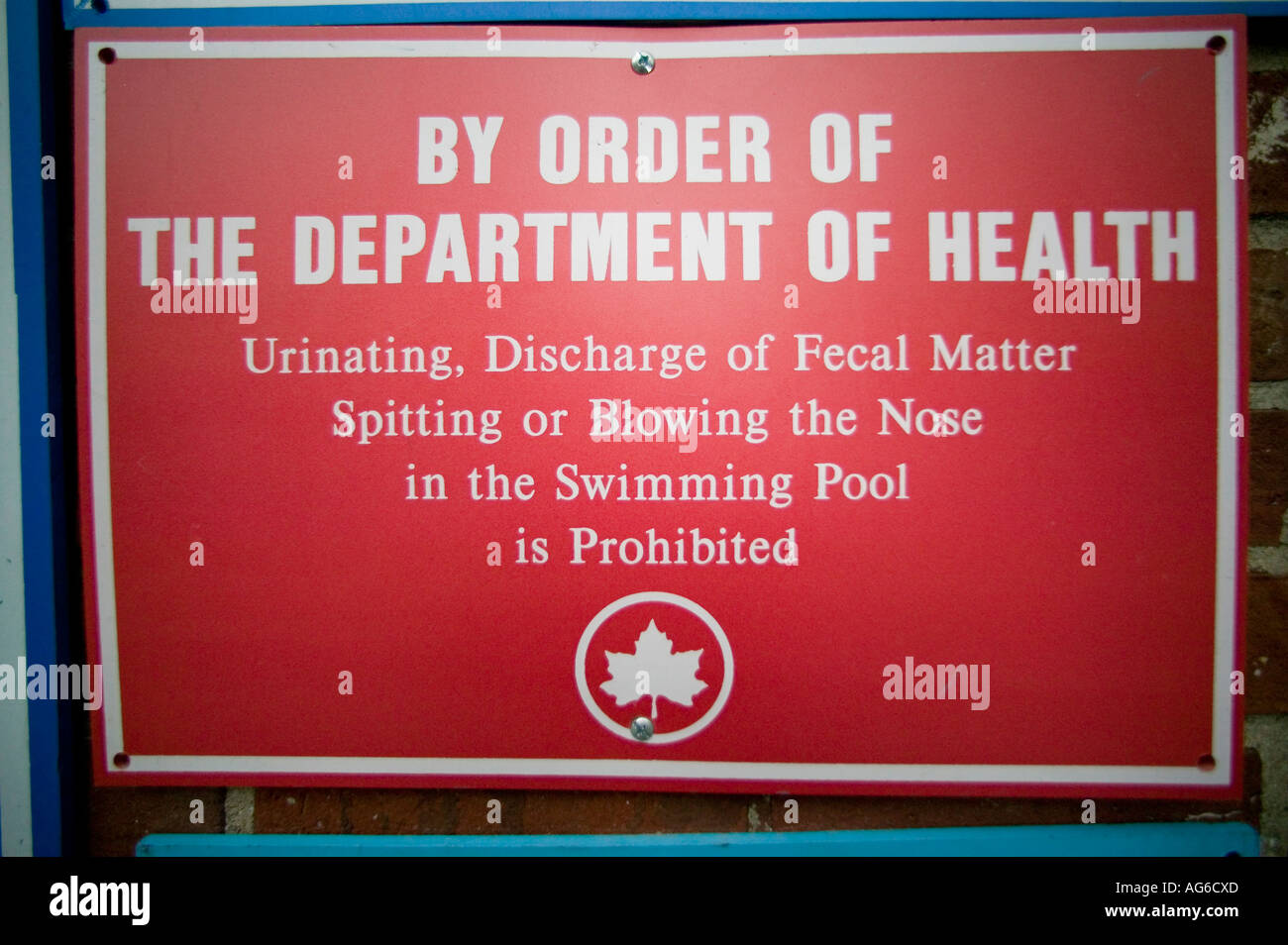 Health and sanitation notice outside a public Department of Parks and ...