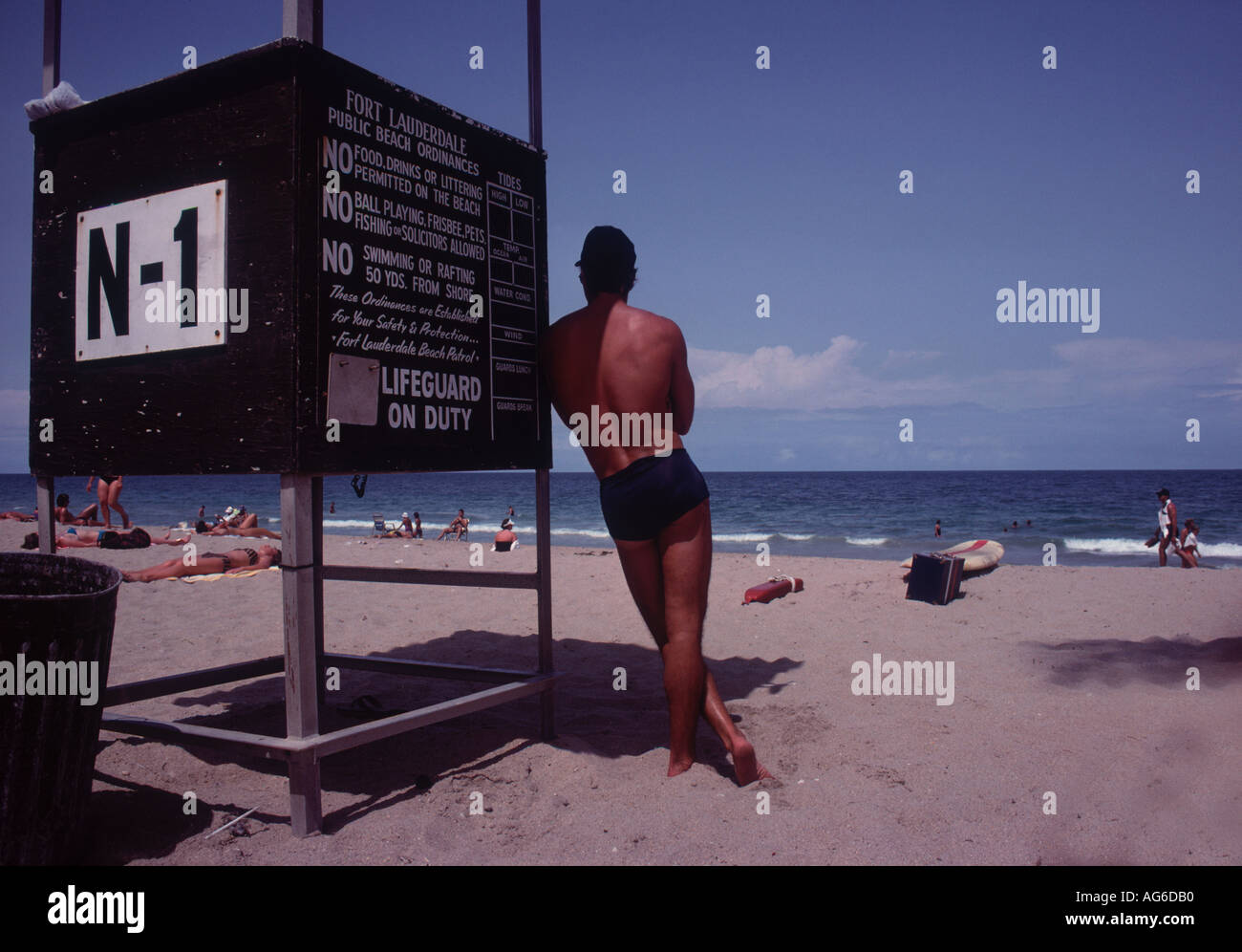 LIFEGUARD ON BEACH FORT LAUDERDALE FLORIDA UNITED STATES OF AMERICA ...