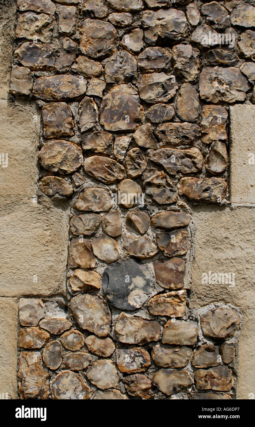 Flint used as a building material on the south wall of Southwark ...