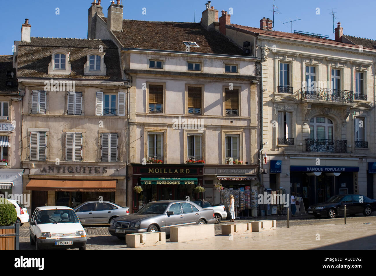 Beaune town centre with traditional architecture, Burgundy, France ...