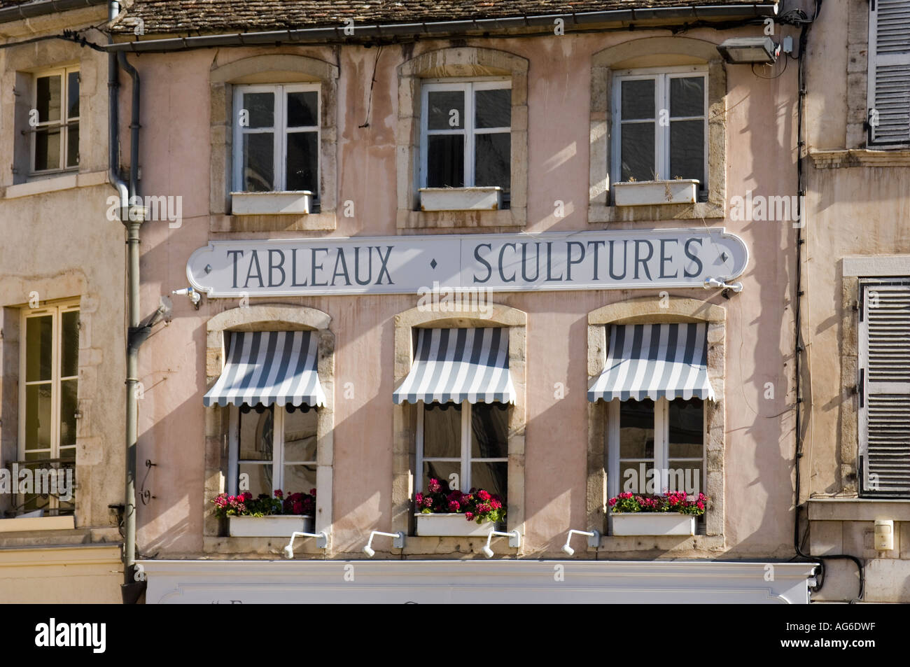 Beaune town centre traditional architecture details, Burgundy, France ...