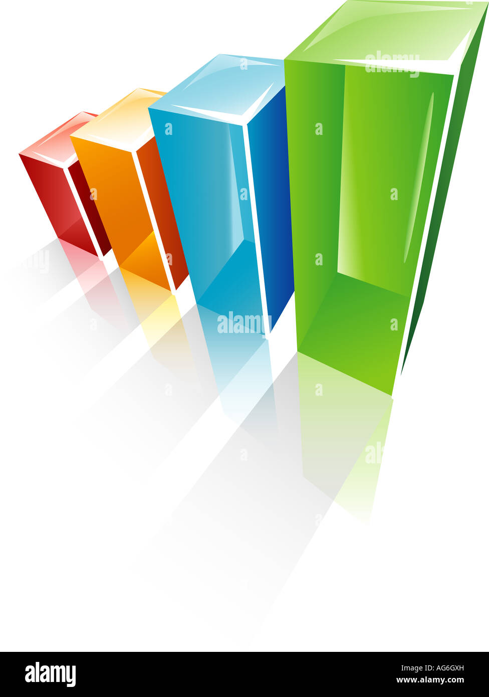 Illustration of a bar chart Isolated on white Stock Photo - Alamy