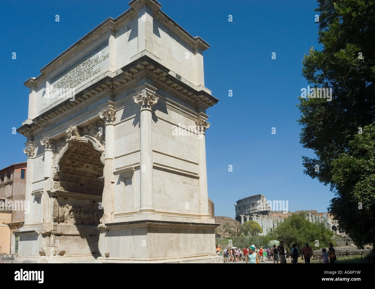 Arch of Titus Rome Italy Stock Photo - Alamy