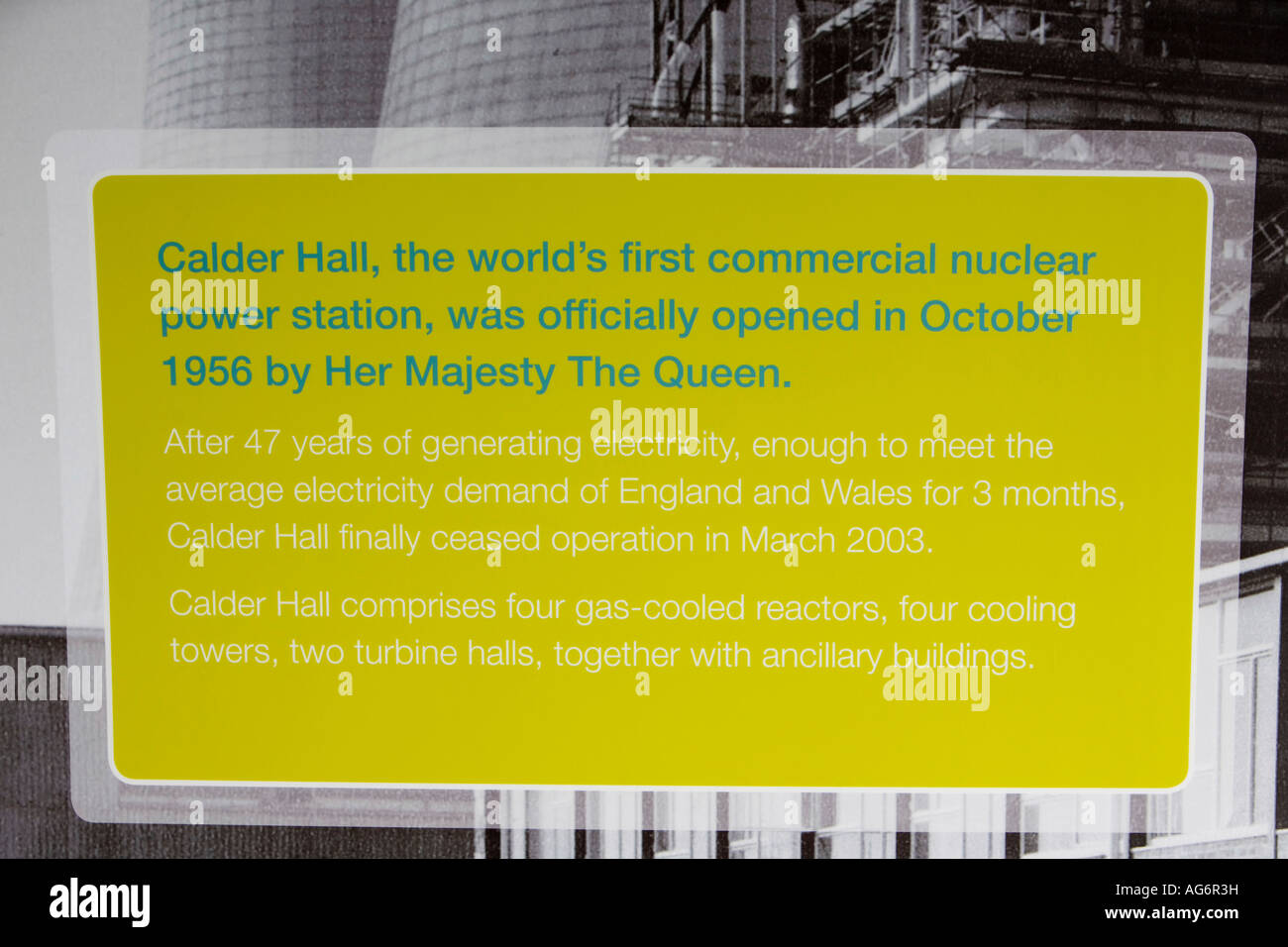 Calder Hall, the worlds first commercial nuclear power station, Cumbria ...