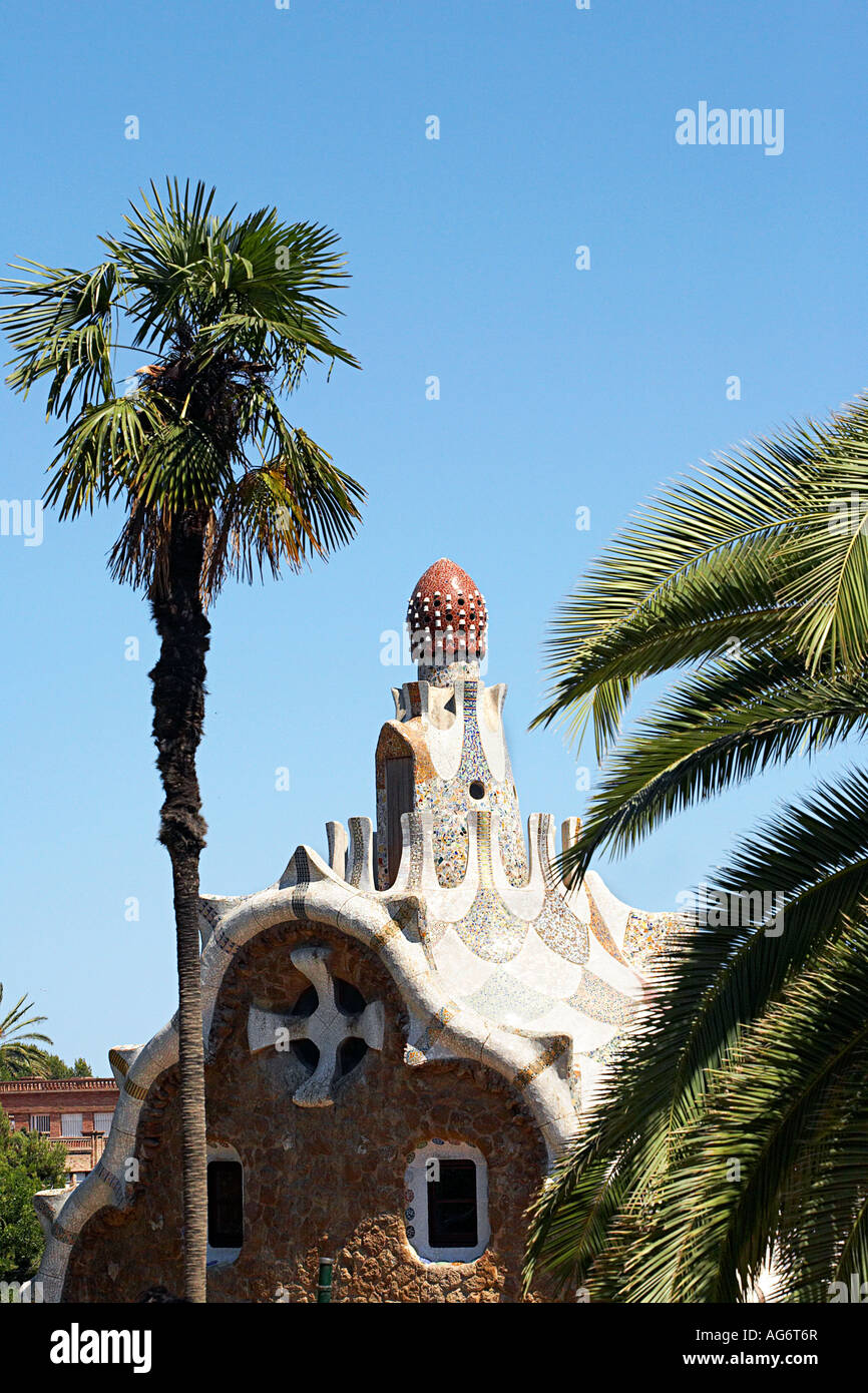 Gaudi's house in Park Guell, Barcelona, Spain Stock Photo - Alamy