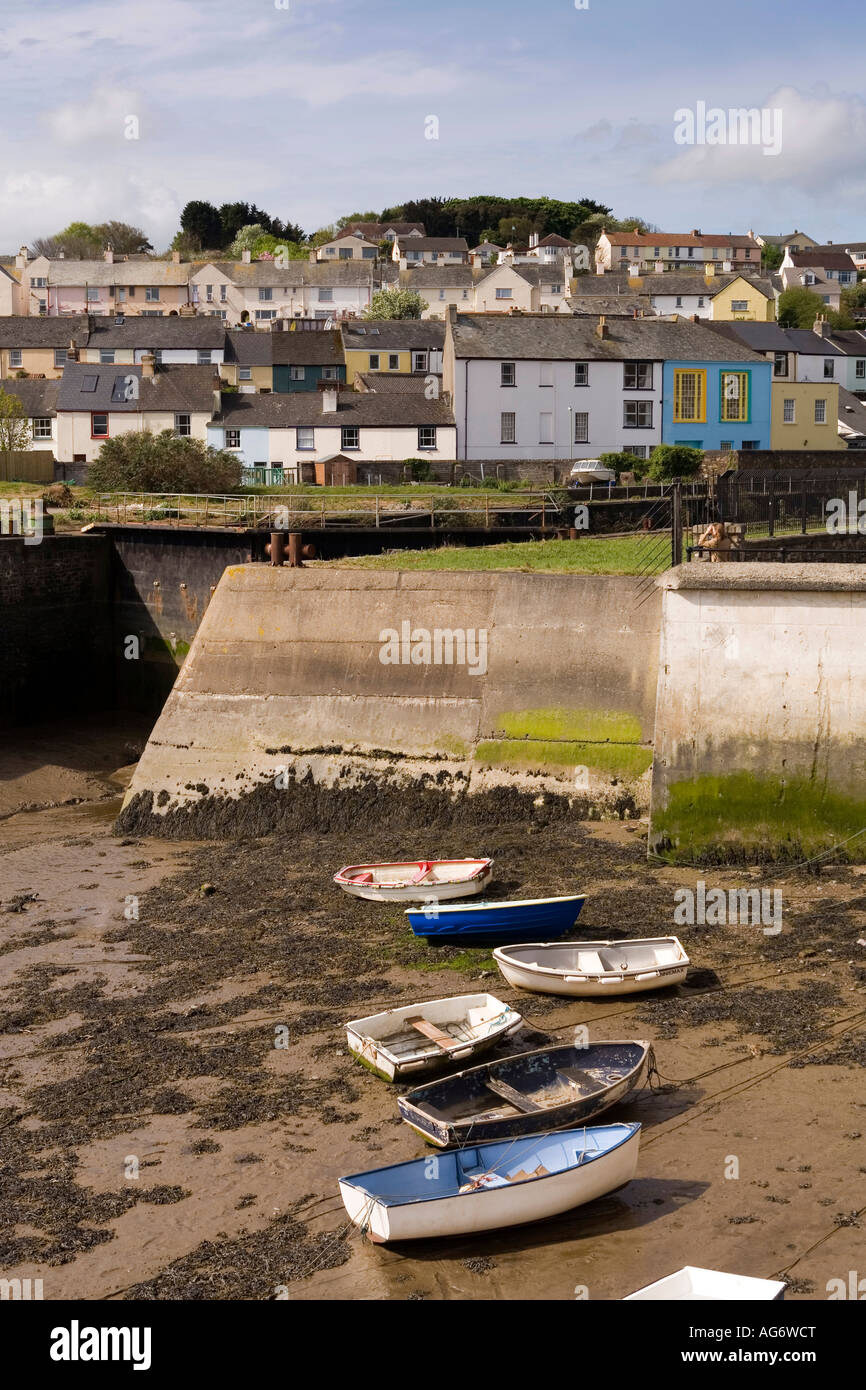 UK Devon Appledore Quayside boats at low tide Stock Photo - Alamy