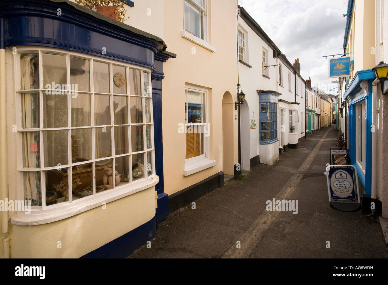 UK Devon Appledore Market Street Stock Photo - Alamy