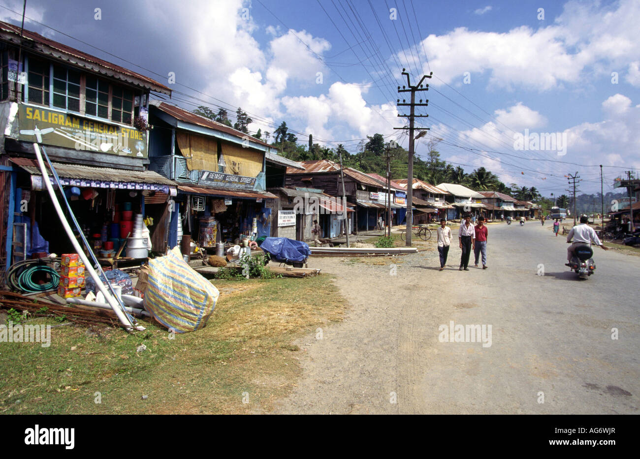 India Middle Andaman Island Rangat main street Stock Photo - Alamy