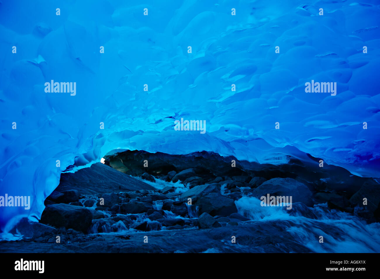 An ice cave in Mendenhall Glacier Juneau Alaska Stock Photo - Alamy