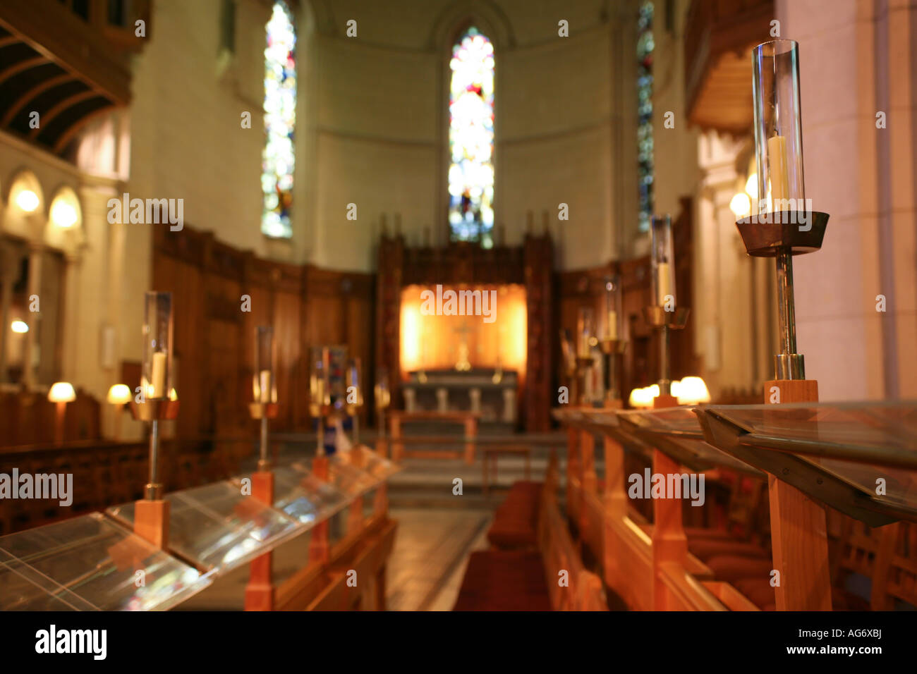 Choir pews hi-res stock photography and images - Alamy