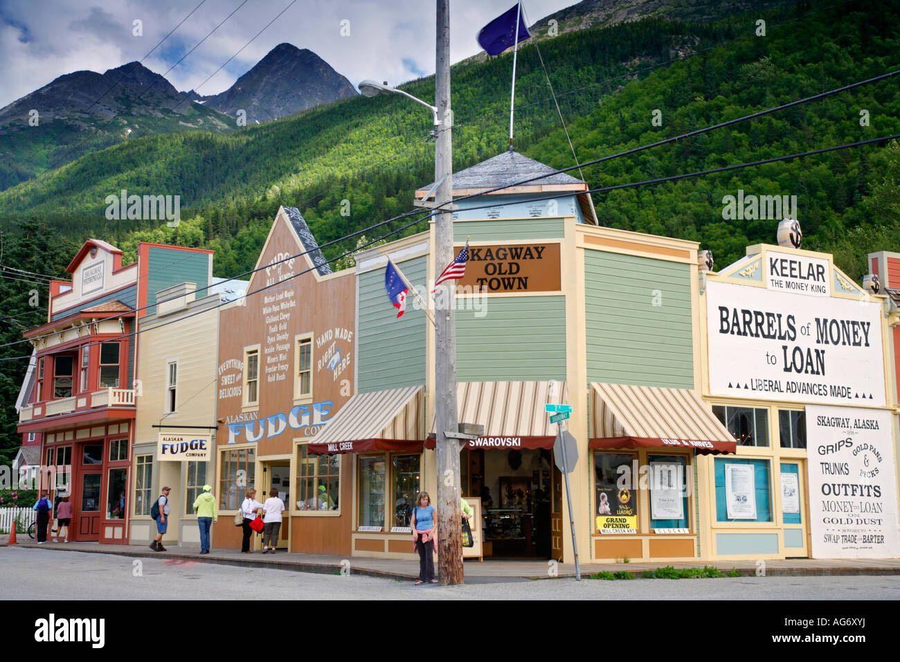 Historic downtown Skagway Alaska Stock Photo - Alamy