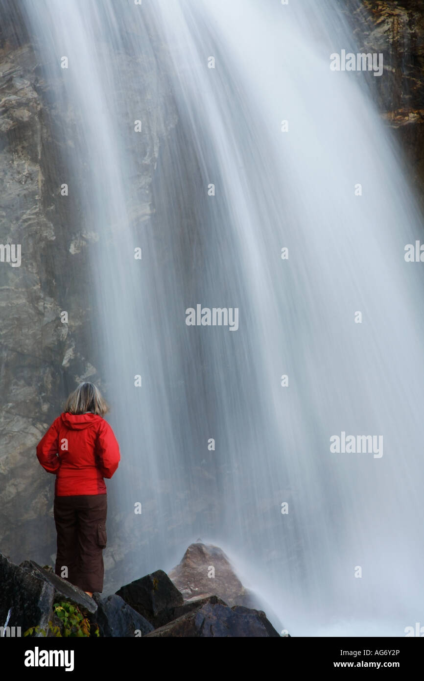Waterfall along the South Klondike Highway Skagway Alaska Stock Photo ...