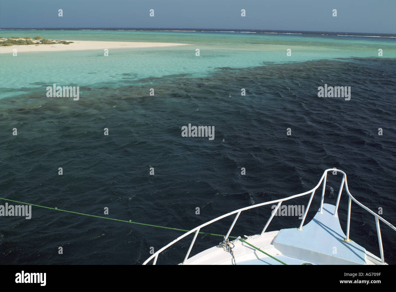 Egypt Red Sea Siyul Island Divers Cruise Boat Prow And A Transparent ...