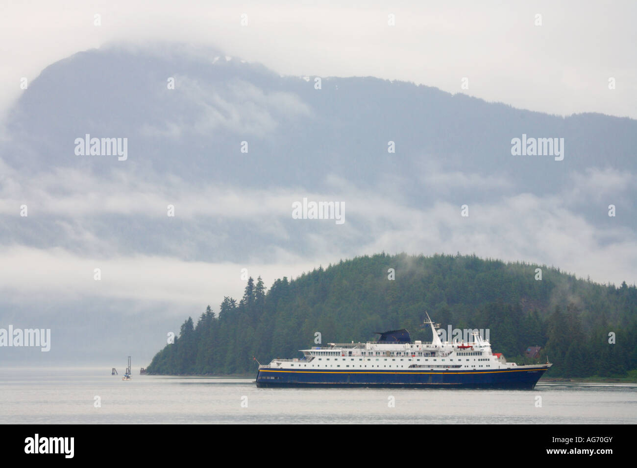 The Alaska State Ferry Columbia Wrangell Alaska Stock Photo - Alamy