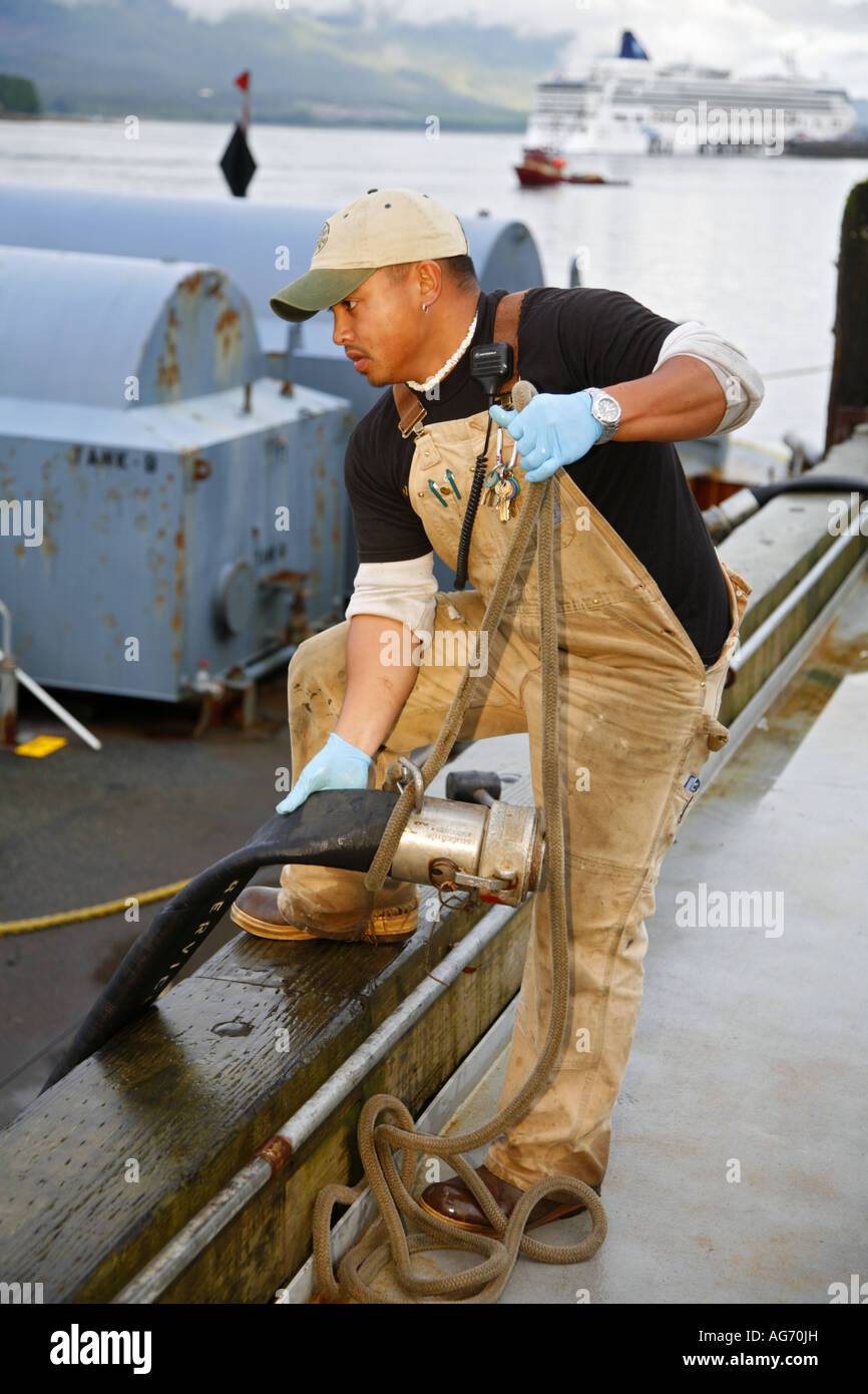The 230 barge at Petro Marine Services Ketchikan Alaska Stock Photo - Alamy