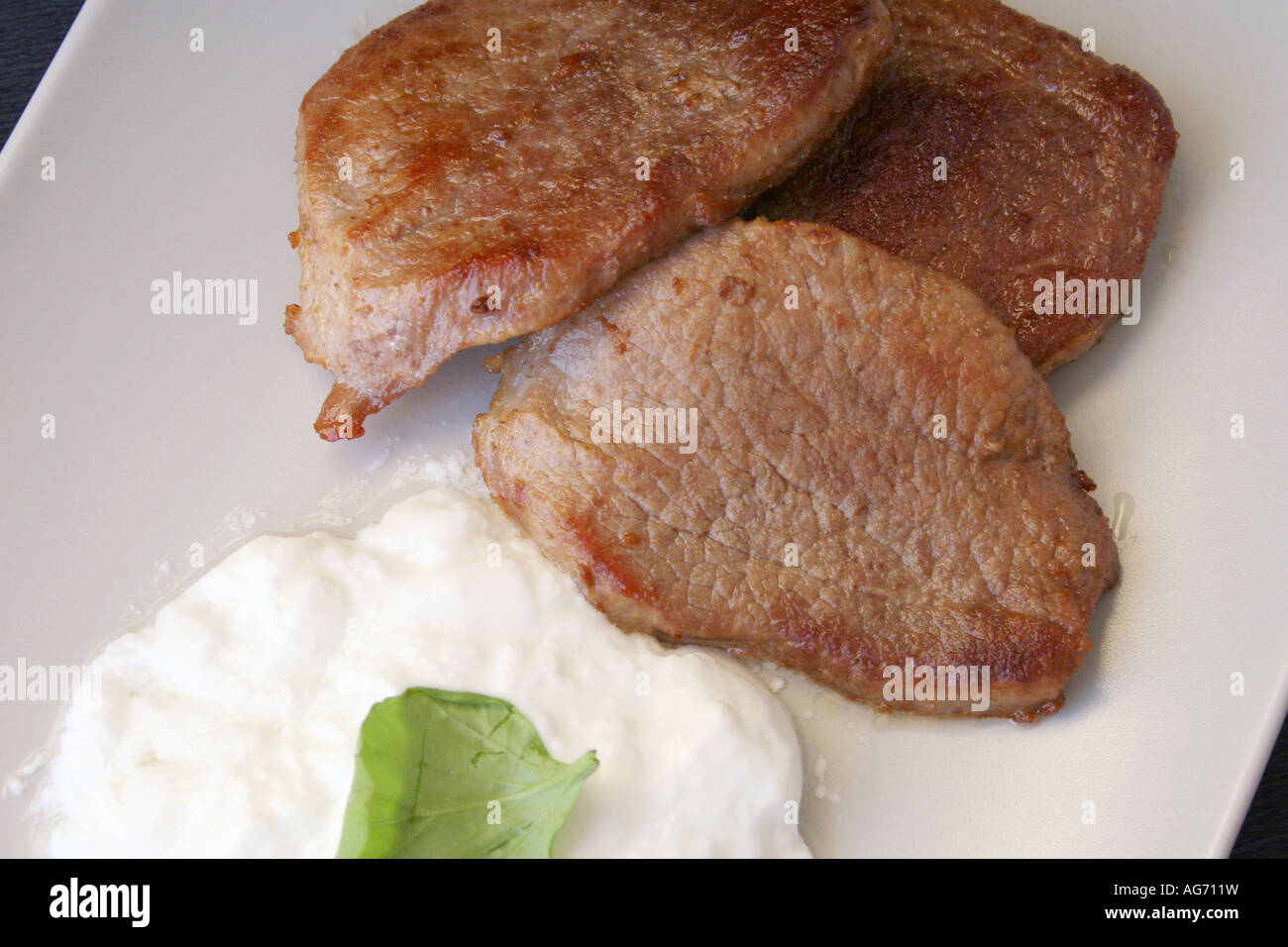 fried veal meat Stock Photo - Alamy