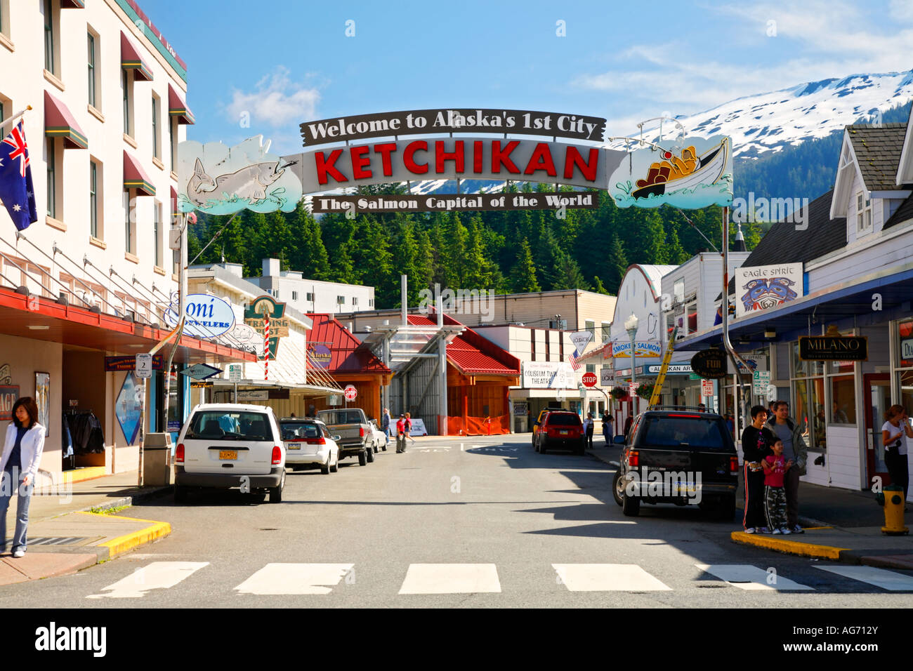 Downtown Ketchikan Alaska Stock Photo - Alamy
