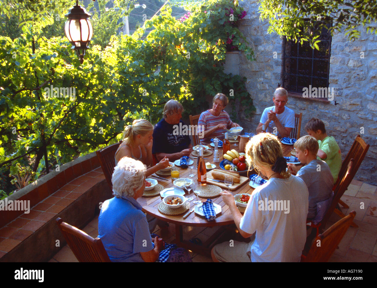 Al fresco eating outdoors family meals on the terrace villa holidays ...