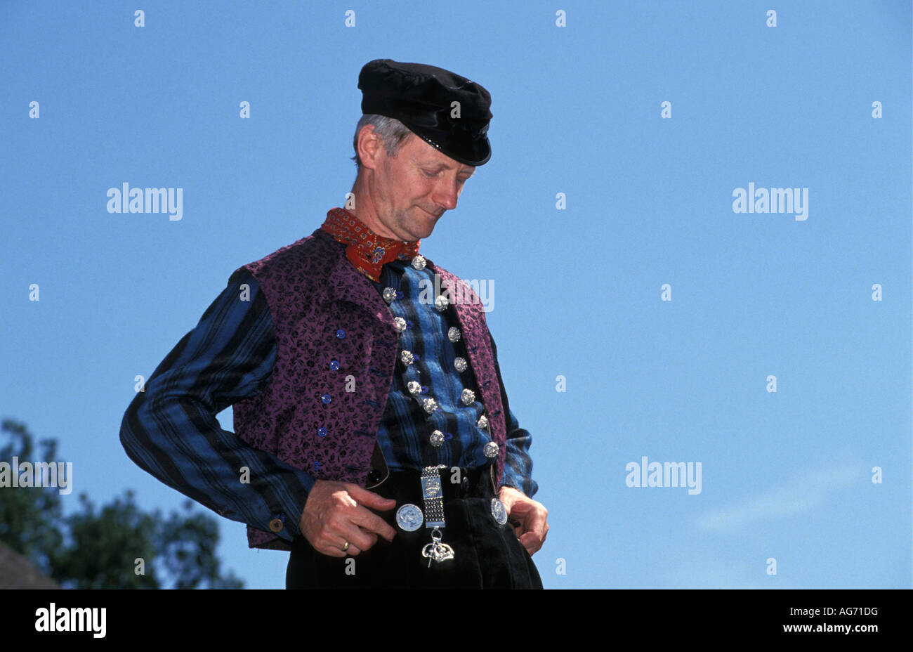 Netherlands Staphorst Mature man in traditional clothing Stock Photo ...