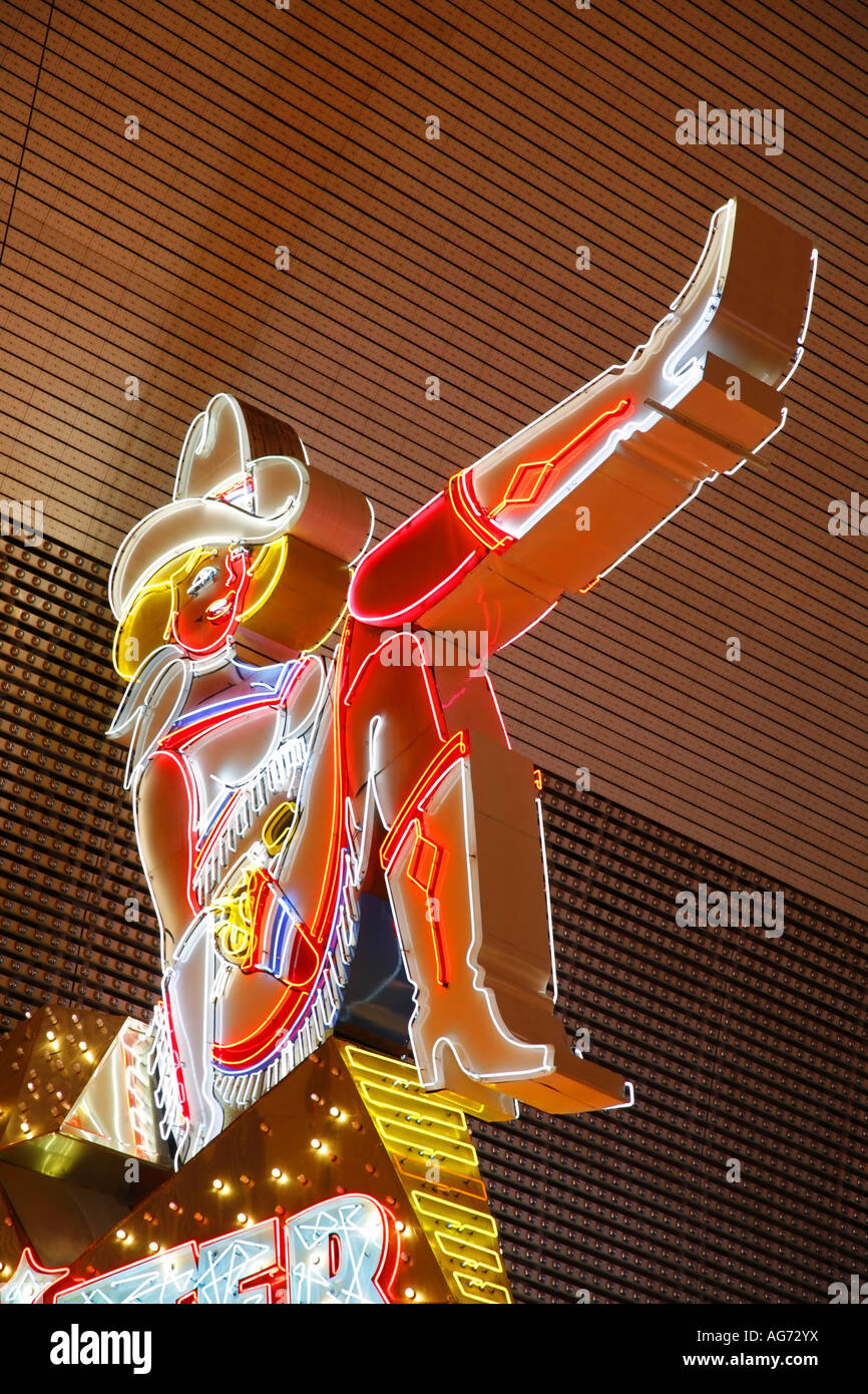The neon cowgirl Sassy Sally renamed Vegas Vicky downtown Las Vegas ...