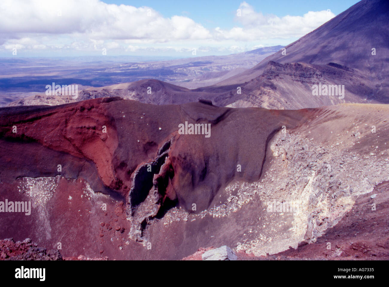 view from red crater tongariro national park new zealand Stock Photo ...