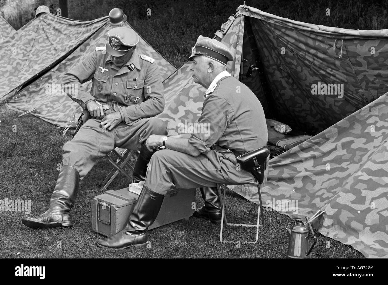 WW2 era German Army Infantry soldiers in Normandy France 1944 Stock ...