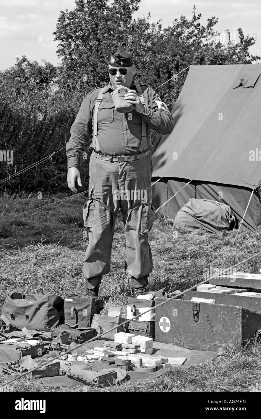 Portrait of a WW2 era USArmy GI Infantry soldier in Normandy France ...