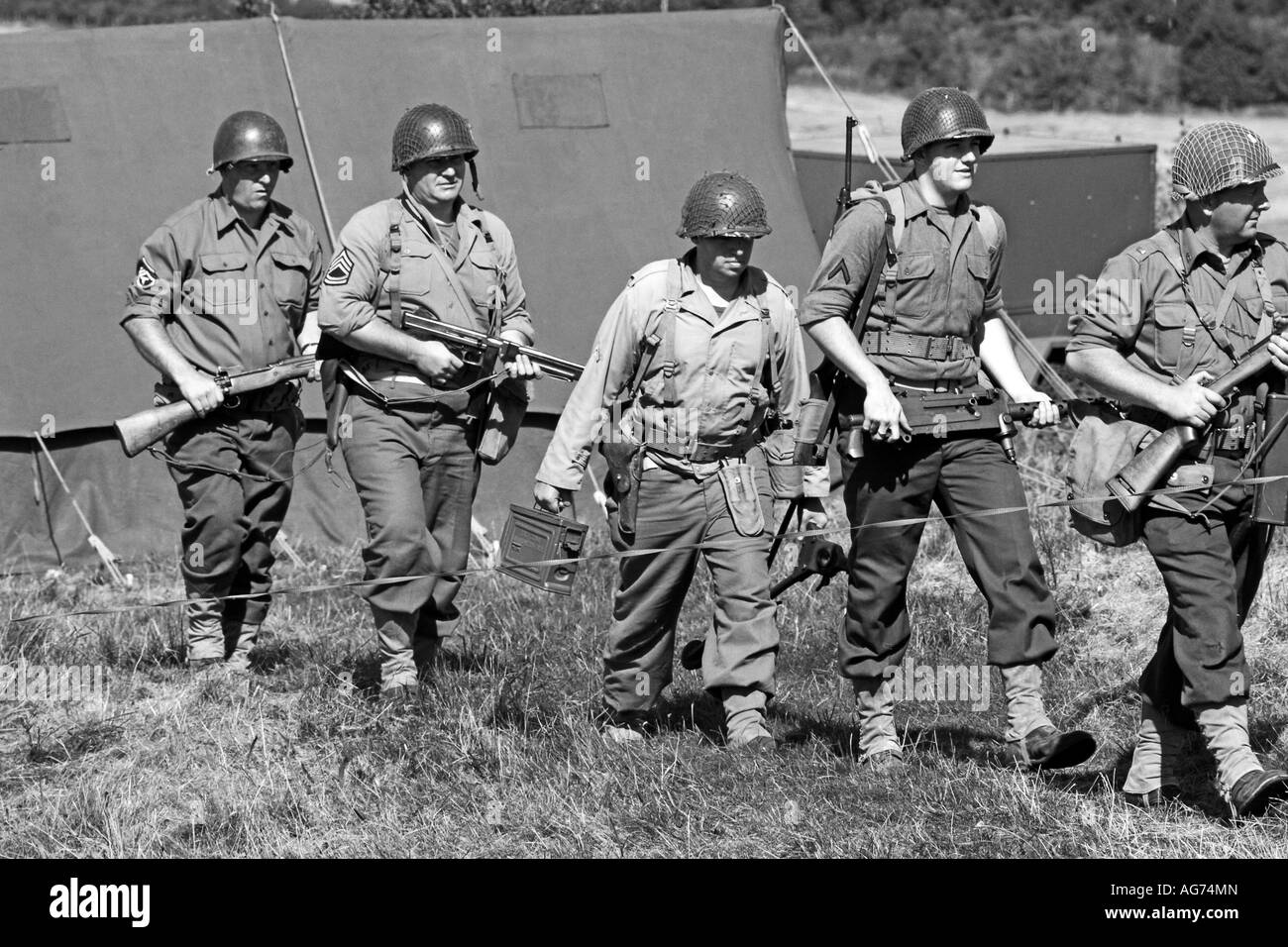 Men of the USArmy1st Infantry Unit in Normandy France 1944 Stock Photo ...