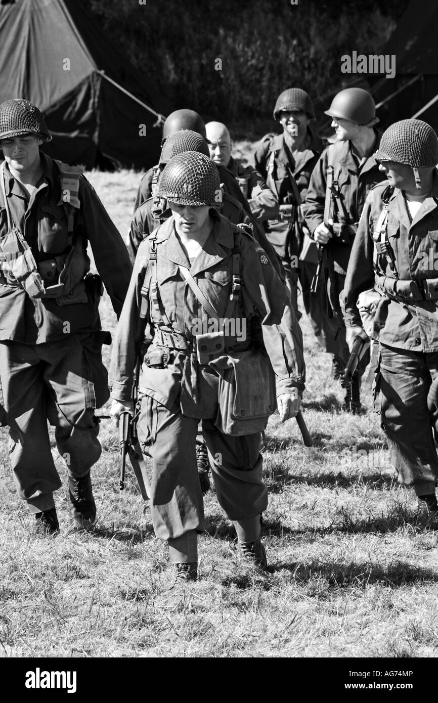 Men of the 1st USArmy Infantry Unit in Normandy, France 1944 Stock ...