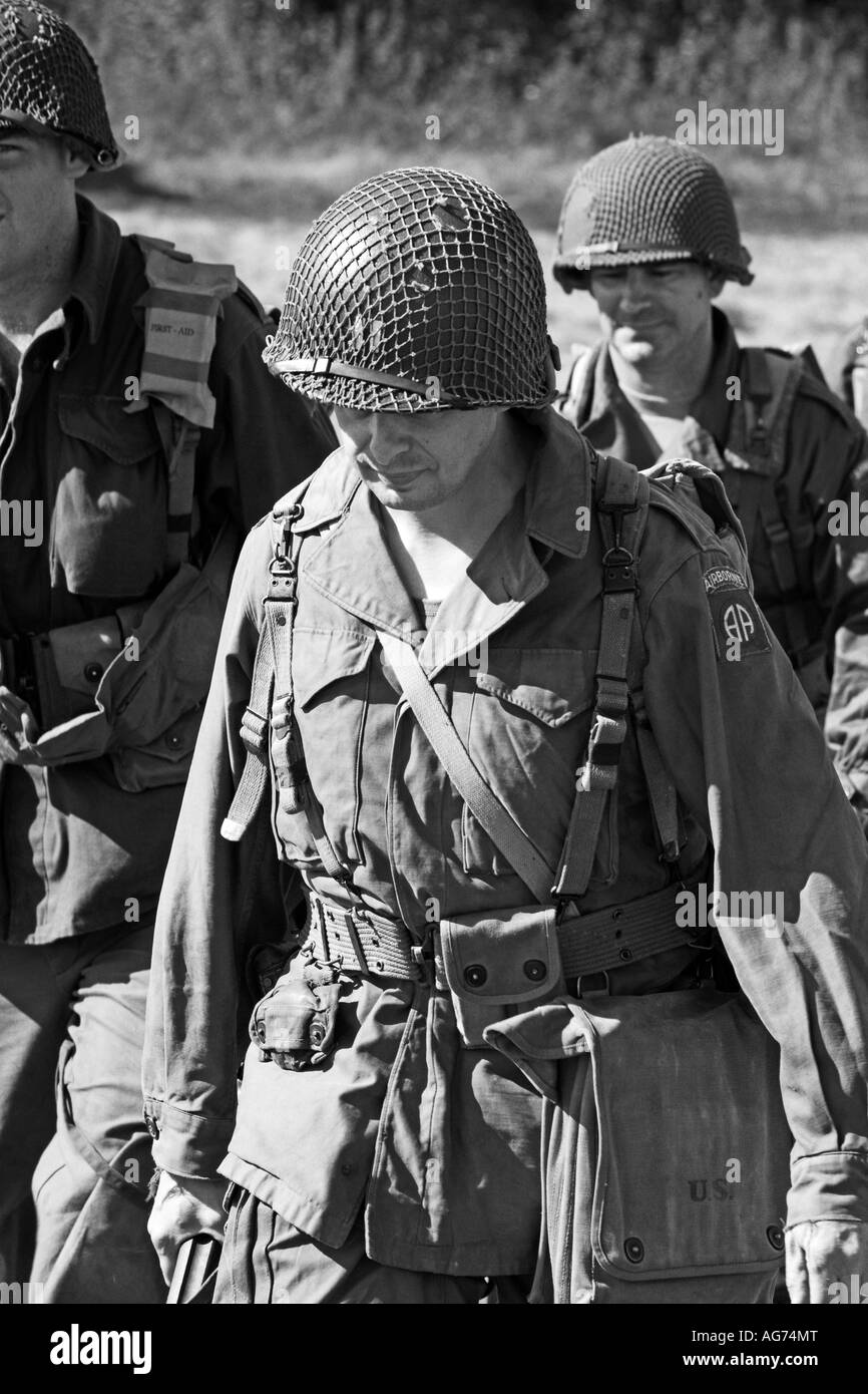 Men of the 1st USArmy Infantry Unit in Normandy France 1944 Stock Photo ...