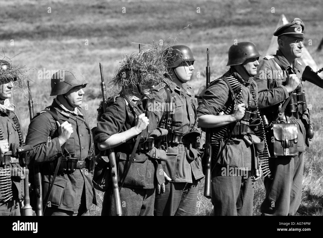 German infantry soldiers in combat in Normandy France 1944 Stock Photo ...