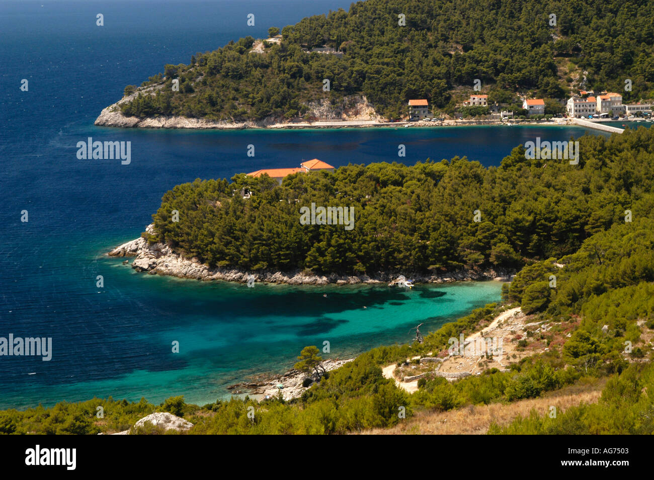 bay of Trstenik Stock Photo - Alamy