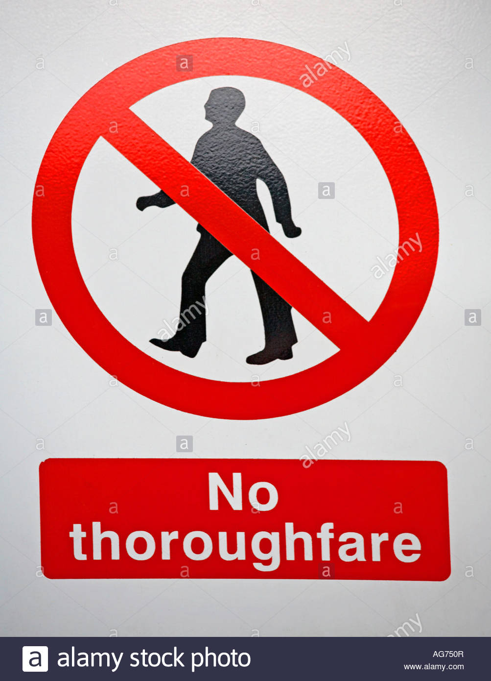 No thoroughfare signpost Stock Photo - Alamy