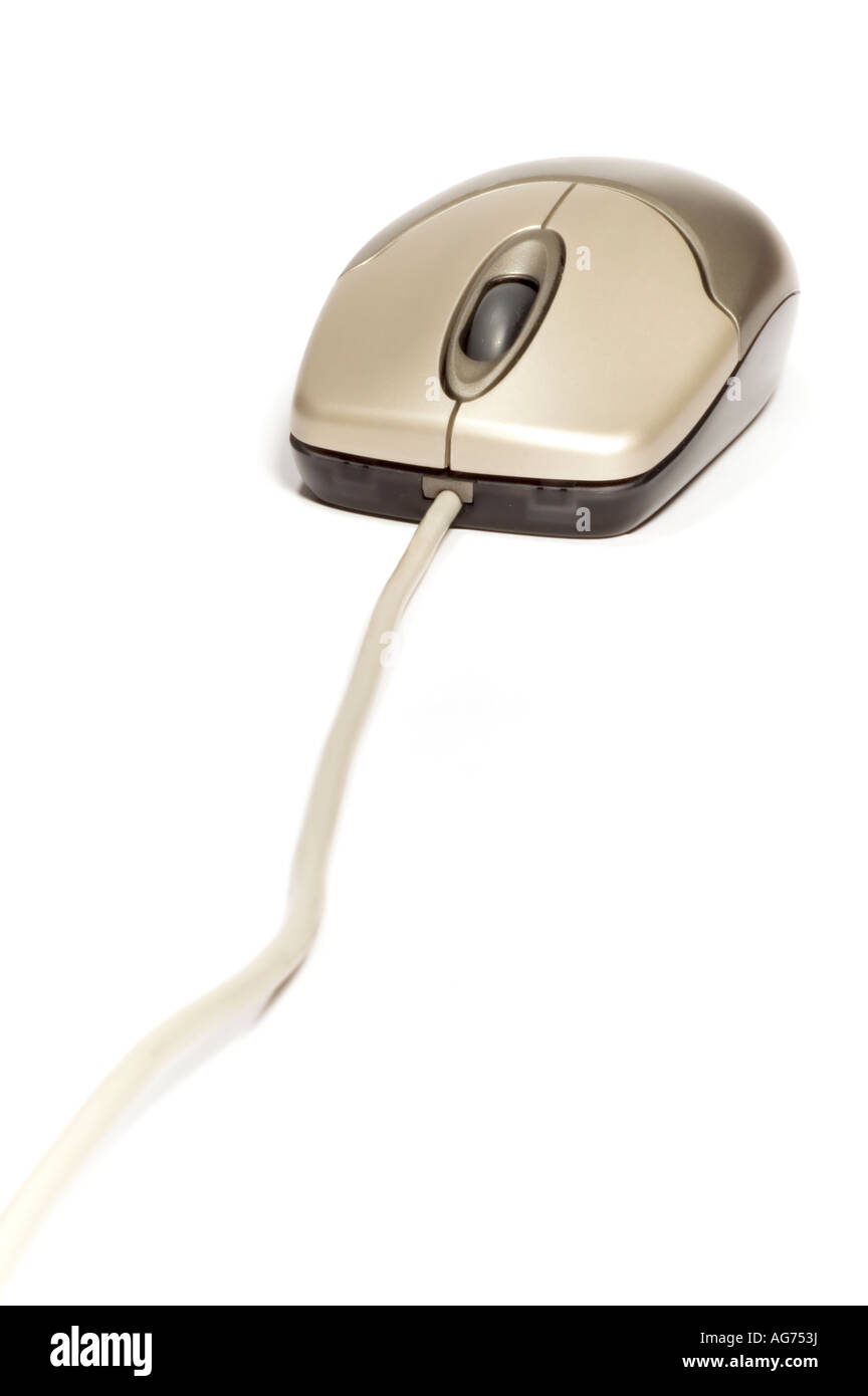 series object on white isolated computer accessories mouse Stock Photo ...