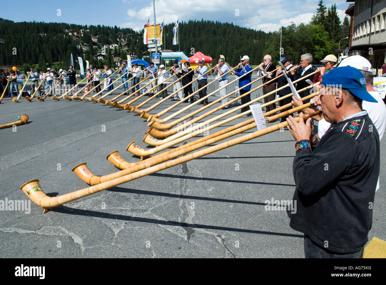 Alpine horns music hi-res stock photography and images - Alamy