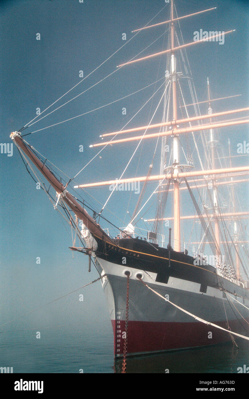 Sailing ship Balclutha docked in San Francisco California Stock Photo ...