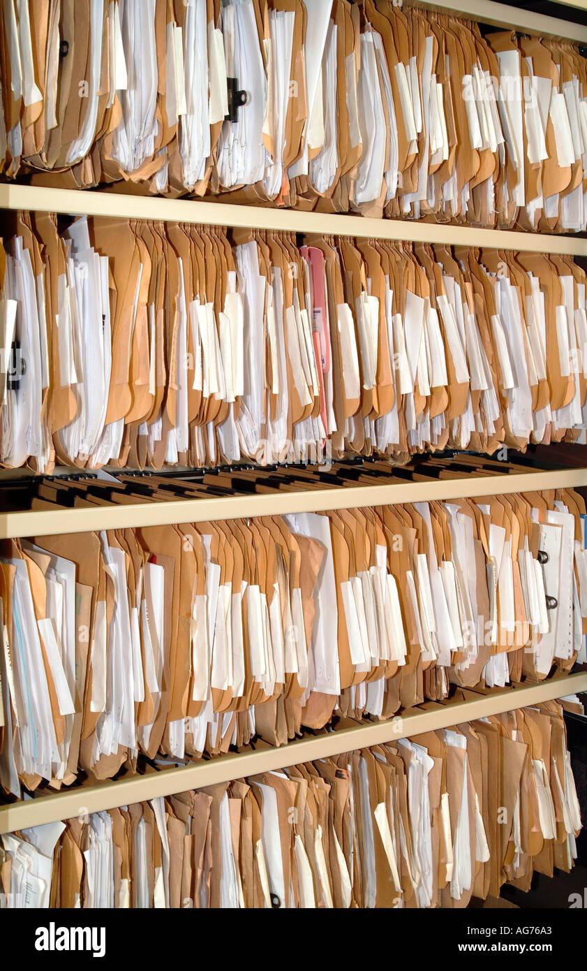 office paper files in filing cabinet Stock Photo - Alamy