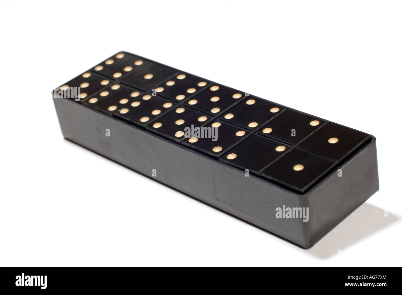 series object on white Domino in box Stock Photo - Alamy