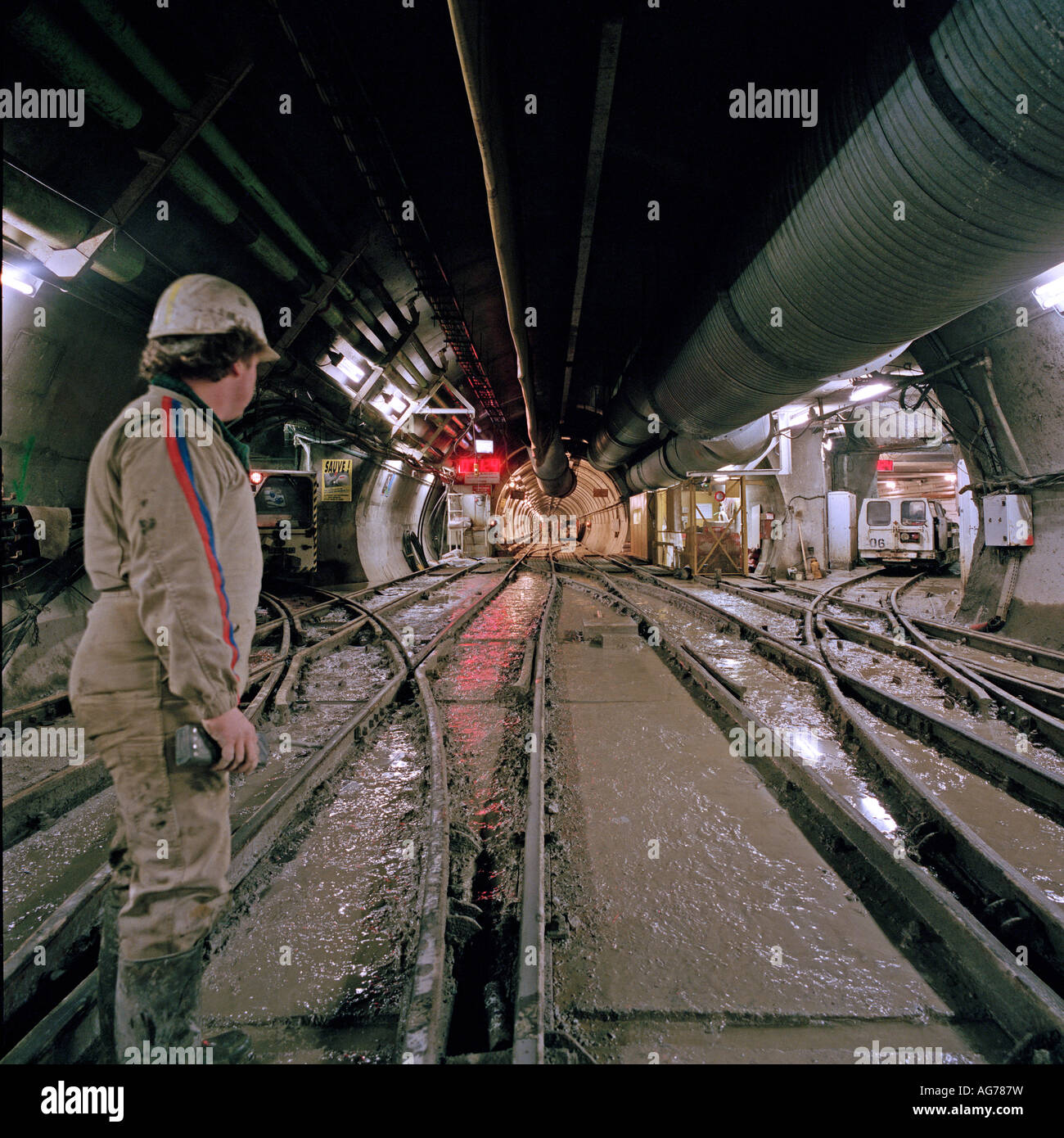 Channel Tunnel supervisor controlling train movements in the busy ...
