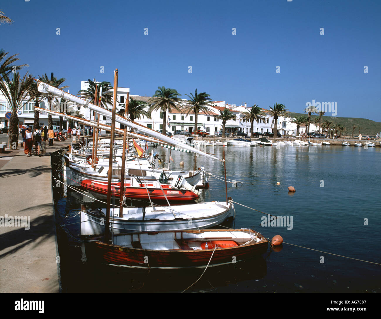 The harbour at Fornells Stock Photo - Alamy