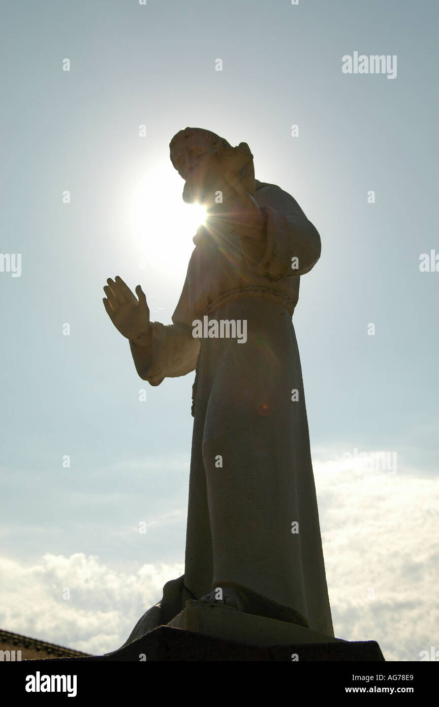 charterhouse Gaming, statue of Saint Franz from Assisi Stock Photo - Alamy