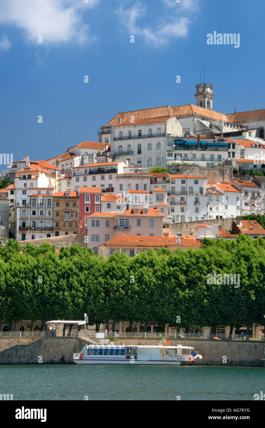 Portugal, The Beira Litoral District, Coimbra Town And River Mondego ...