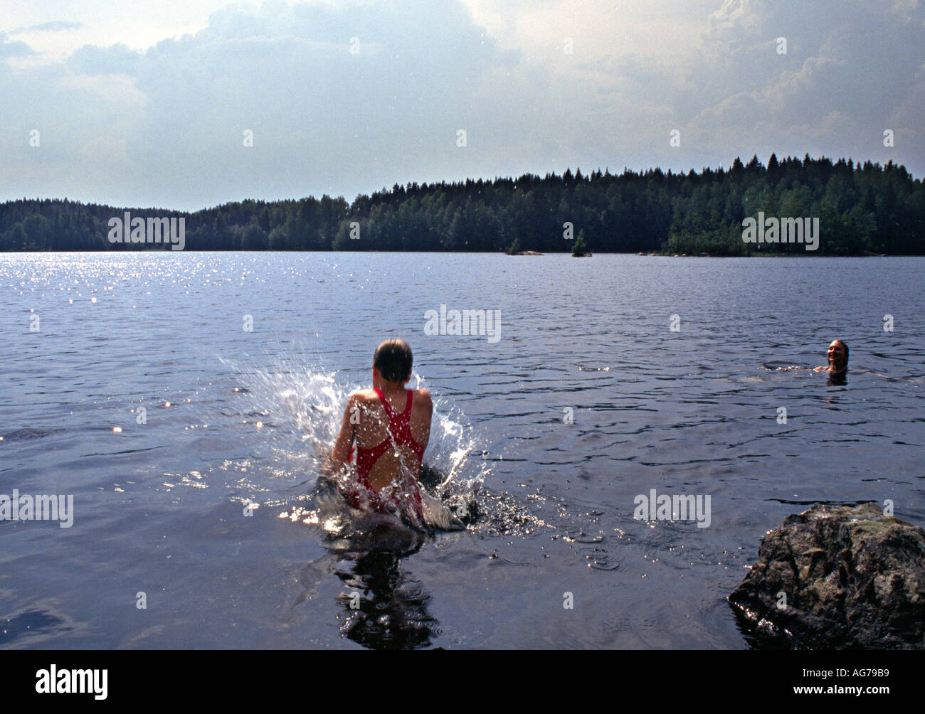 Finland lake bath hi-res stock photography and images - Alamy