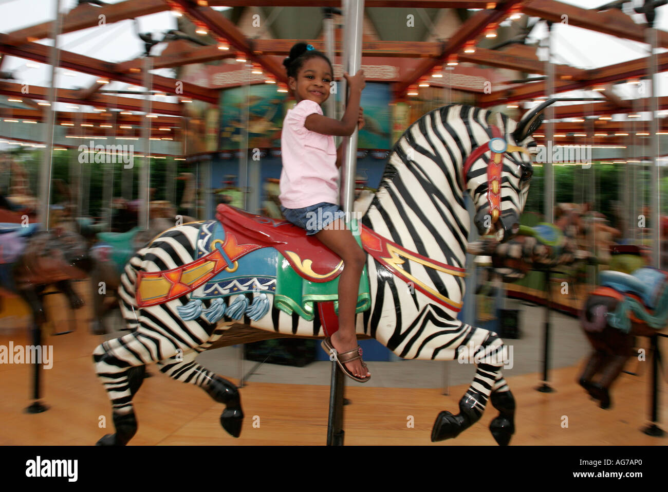 Birmingham Alabama,Zoo. carousel,ride,Black Blacks African Africans ...
