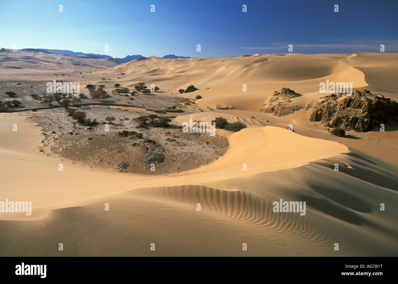 Niger near Agadez Sand dunes in desert Stock Photo - Alamy