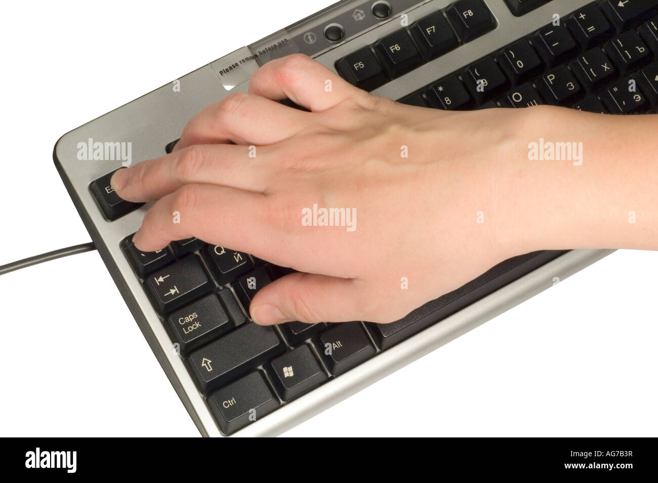 series isolated on white body part with keyboard Stock Photo - Alamy