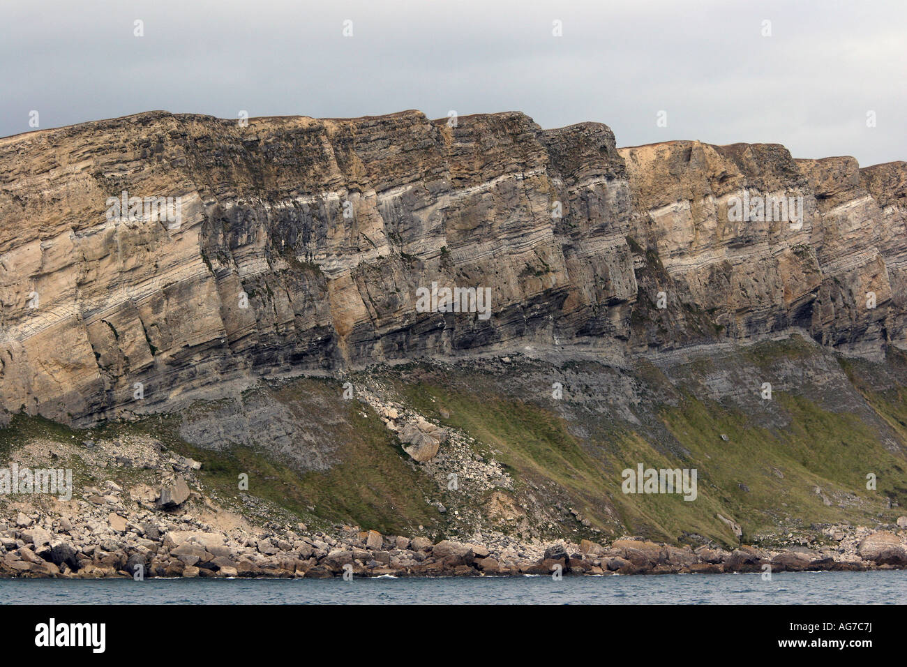 Gad Cliff in Dorset seen from the sea Stock Photo - Alamy
