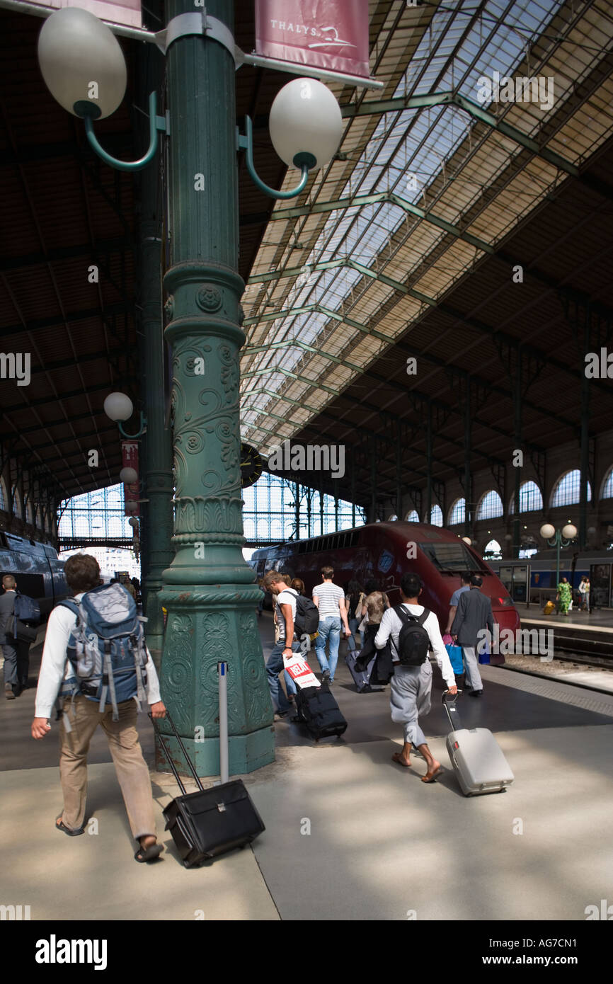 Gare du Nord Paris France train station Stock Photo - Alamy