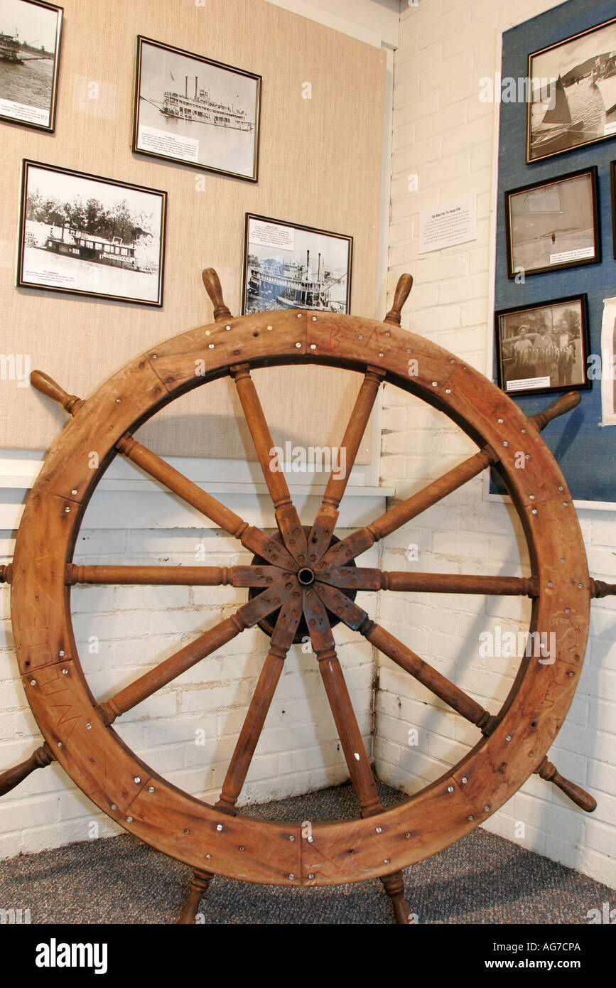 Pilot wheel from george killen paddlewheel boat hi-res stock ...
